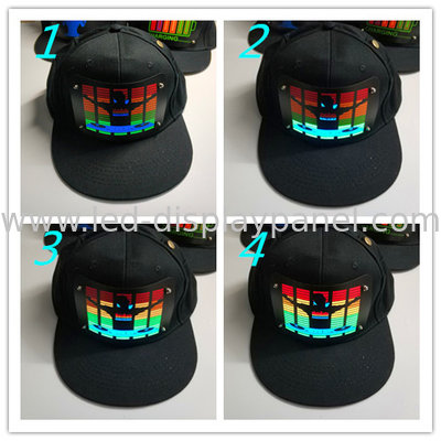 sound-Activated party LED hat Light up music flashing el cap  Wireless voice controller  Hip Hop el hat  With Inverter supplier