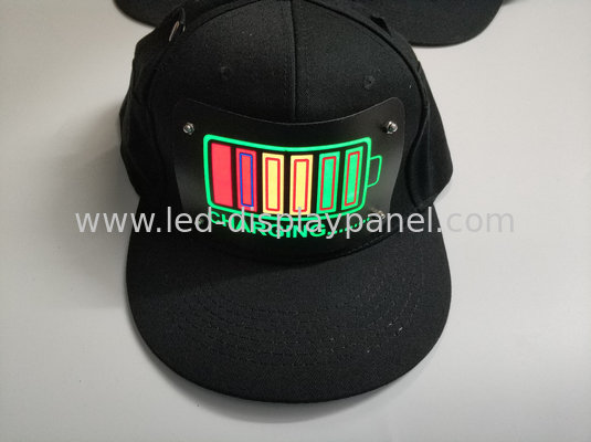 EL Cap Custom Light Up EL Hat /Sound Activated led Cap/el flashing Cap with wireless inverter for party cotton material supplier