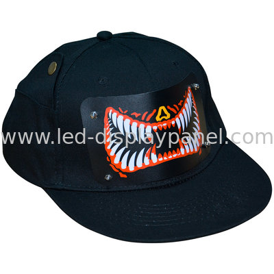 el flashing Cap with wireless inverter for party Custom Light Up EL Hat /Sound Activated led Cap cotton material supplier