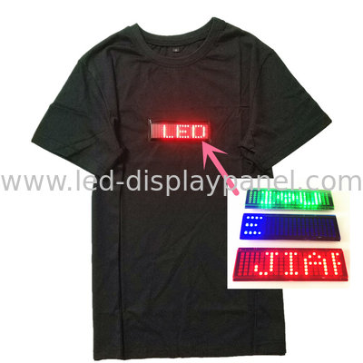 moving sign led advertising display tshirt flashing  led t-shirt for women and men scrolling led sign on tshirt supplier