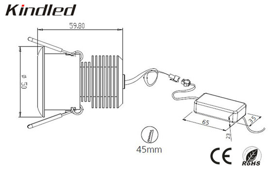 6W LED Recessed Ceiling Downlights For Kitchens