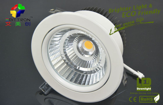 35W 2800lm 4000K AC85-265V COB LED Downlight Aluminum CE For Office Lighting