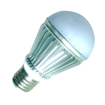 320, 350, 360 Lumen 5w Aluminum 6063 E27 / E26 LED Globe Bulb with Colored Housing