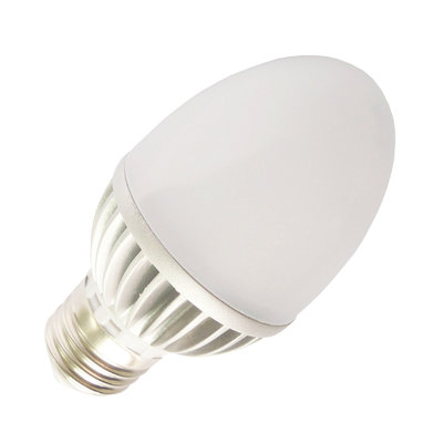 3 Watt E27 Aluminum Heat Sinks Candle Bulb LED Globe Lights With 180 Degree