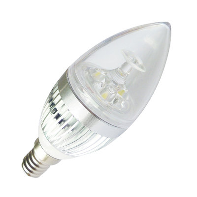Shock and Vibration Resistant Glass Cover 3 x 1 W High - Power E14 LED Candle Light