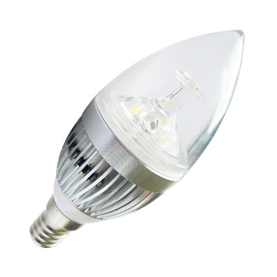Shock and Vibration Resistant Glass Cover 3 x 1 W High - Power E14 LED Candle Light