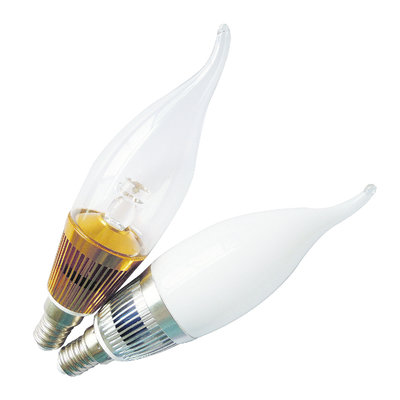 Long Life Eco - Friendly 90, 100, 110 lumen 3W High Power E14 LED Candle Light Bulbs