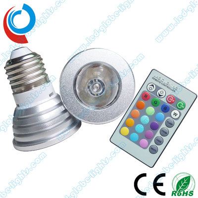 E27 3 Watt 120v, 220v, 240v Remote Control Spotlight RGB LED Spotlight Bulbs (15 - 70 LM)