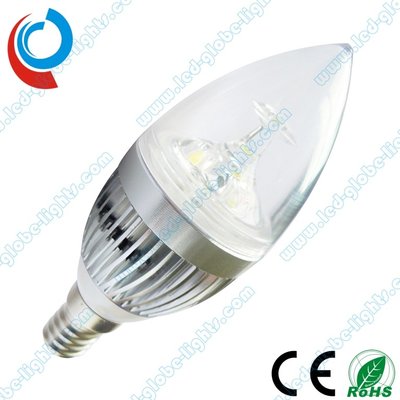 No UV Radiation 3w E14 LED Candle Light for Candles Droplight , Wall Light (200 - 220 lm)