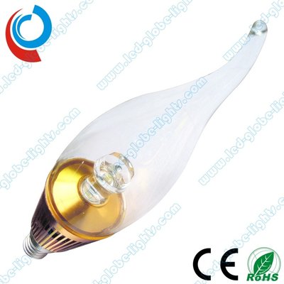 Long Life Eco - Friendly 90, 100, 110 lumen 3W High Power E14 LED Candle Light Bulbs