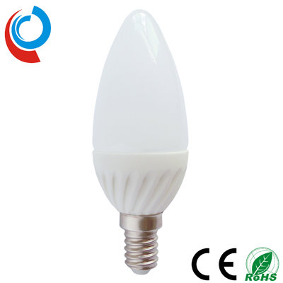 240~270 Lumens 3W SMD 5630 LED Candle Ceramic Light Bulb E14 for Candelabra Use