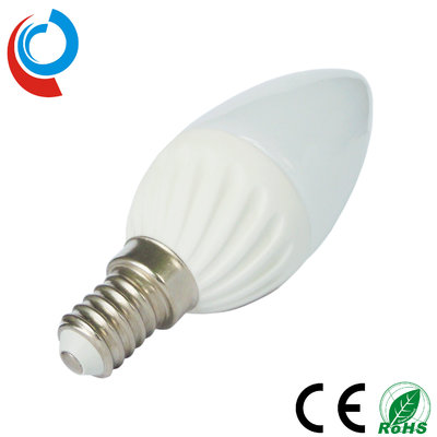 240~270 Lumens 3W SMD 5630 LED Candle Ceramic Light Bulb E14 for Candelabra Use