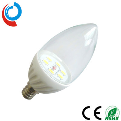 270lm IP44 Ceramic Light Bulb, SMD 5630 E12 Candelabra LED Light Bulb 3W 90~250 Volt Input