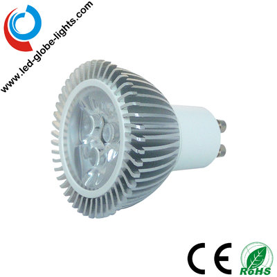 AC90~250V 240lm 270lm Aluminum 3W High Power GU10 LED Spotlight 3000K / 6000K