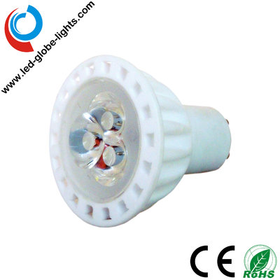220lm 240lm GU10 LED Ceramic Light Bulb, 3W LED Spot Light 12VDC CE RoHS Mark, Protection Level IP44