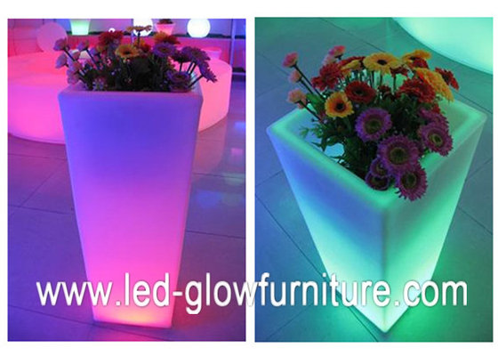 Round / Square / Cube and champagne LED Flower Pots lights , multi - colored led planter pots