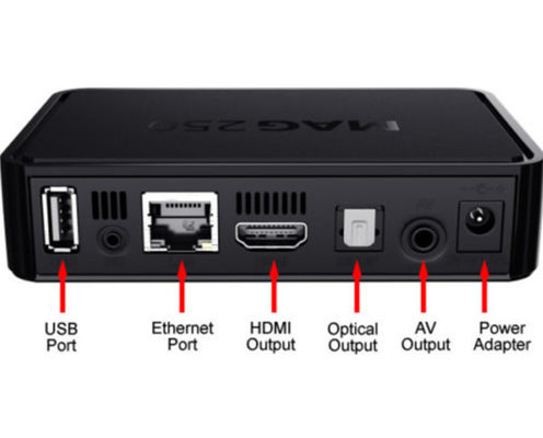 Caja del procesador STi7105 HD del mag 250 IPTV, set-top box negro