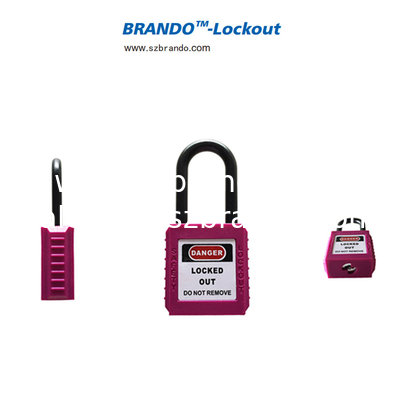 Industrial Safety Lockout Tagout Padlock with Keyed Alike, Nylon Shackle Padlocks