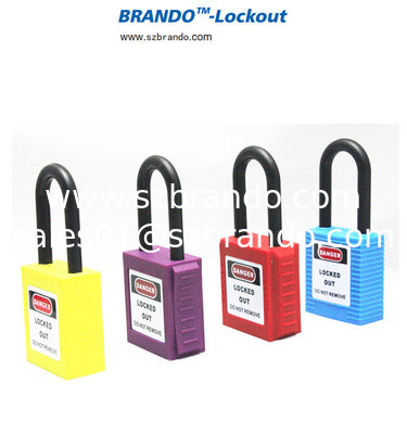 Industrial Safety Lockout Tagout Padlock with Keyed Alike, Nylon Shackle Padlocks