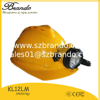 BRANDO KL12LM led cap lamp rechargeable battery with waterproof IP68 for miner work