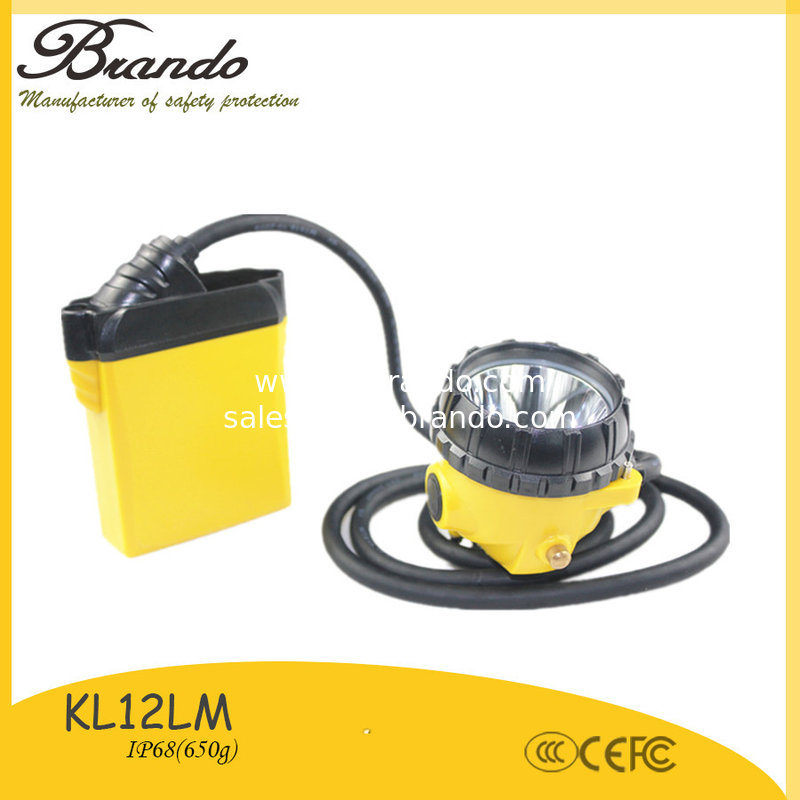 BRANDO KL12LM led cap lamp rechargeable battery with waterproof IP68 for miner work