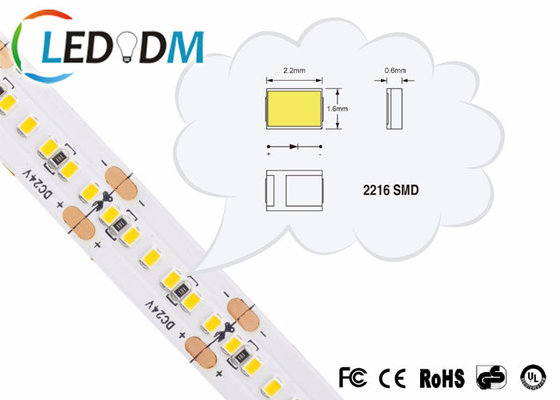 2700 - 3200K SMD 2216 LED Strip Light DC 24V IP20 For Indoor Lighting