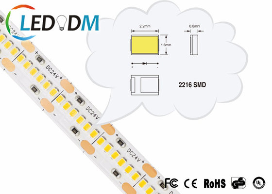 Flexible 420 LEDs/M SMD 2216 LED Strip Light , DC 24V IP20 Self Adhesive LED Tape