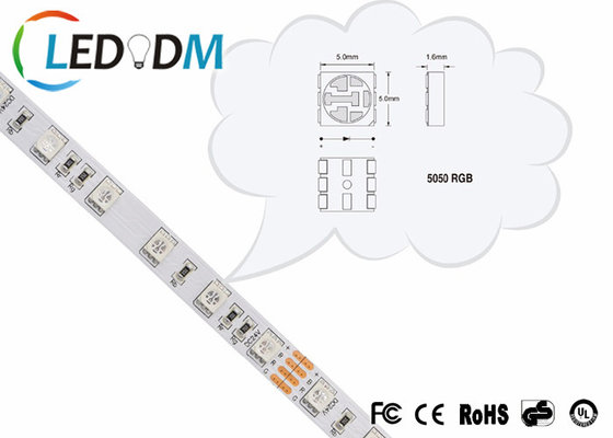Waterproof RGB LED Strip Light 3M Adhesive Tape 14.4W/M SMD 5050 Low Voltage Type