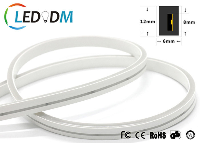 6*12mm Mini Size Flexible LED Neon Light , IP67 Waterproof White LED Neon Rope