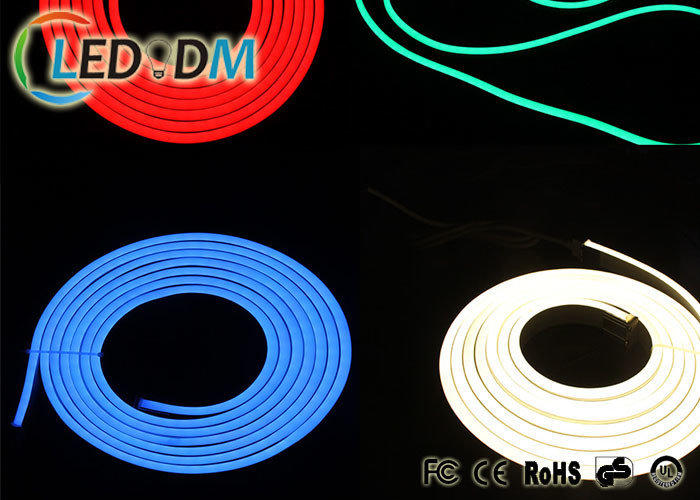 DC12V 24V Silicone Flexible Neon Rope , Custom 120 LEDs Per Meter Neon Tape Light