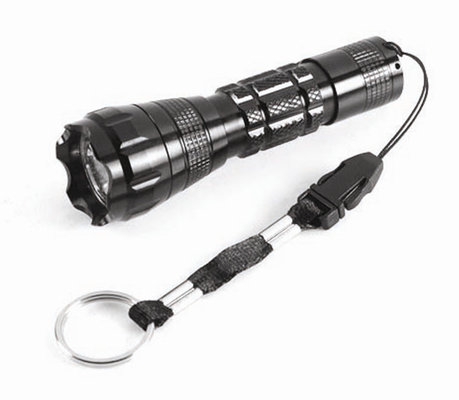 Black Portable 1 LED 1 AA Battery LED Torch Flashlight ND51018