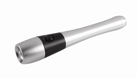 Silver 1 LED 2 AA LED Light Flashlight ND52006 for Single Function