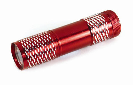 Red Bright Aluminum 1 LED 3 AAA LED Flashlight ND173009