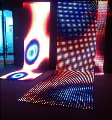 IP54 visual lighting Soft Foldable LED screen transparent for stage SMD  3 - IN - 1