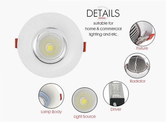 Wiring 30 Watt Led Ceiling Downlights , Durable Led 6 Inch Can Lights PF > 0.9