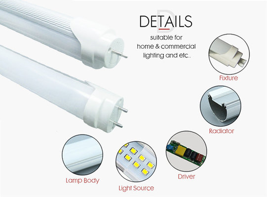 Warm White LED Tube Light Bulbs 4 Watt CRI > 80Ra Die - Casting Aluminum