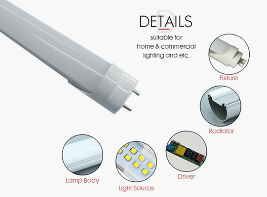 Energy Saving 25W LED Tube Light 1ft - 6ft 1800mm OEM / ODM Acceptable