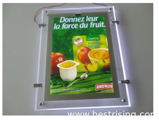 Slim advertising led illuminated crystal light box