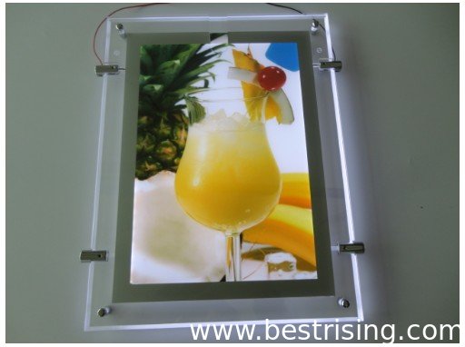 Slim advertising led illuminated crystal light box