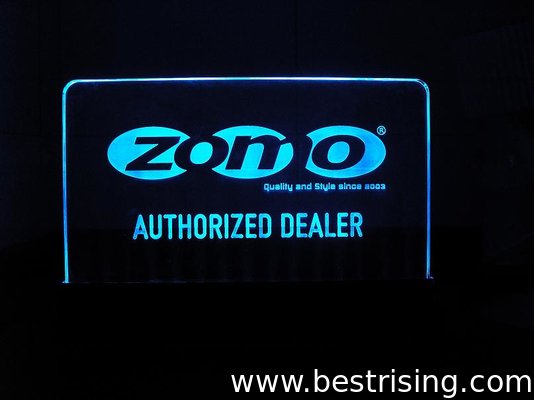 8mm 200pcs engraved acrylic colorful led illuminated sign board