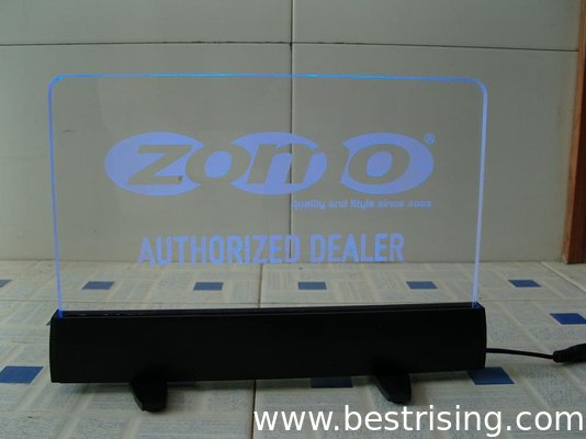 8mm 200pcs engraved acrylic colorful led illuminated sign board