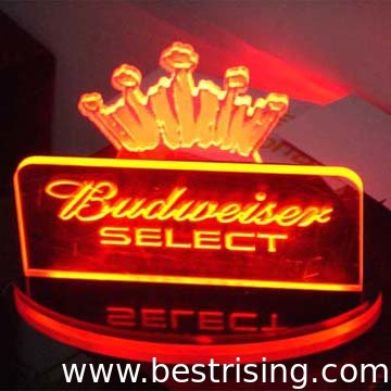 Customised design 8mm acrylic led edge lit sign board