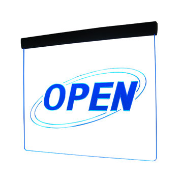 Hanging style colorful led edge lit acrylic sign