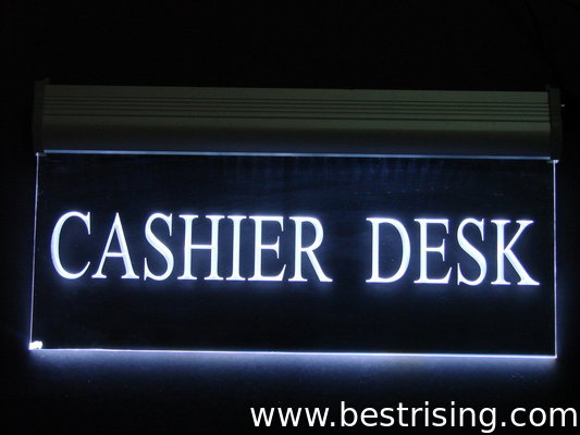 High Brightness led acrylic guiding sign board hanging WHITE