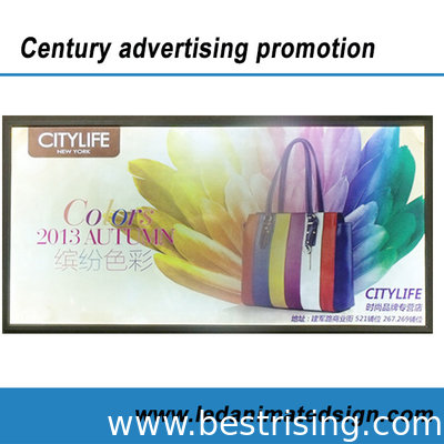CE certificated aluminum frame advertising led light box for wall mount