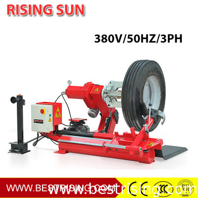 Heavy duty truck tire mounter for garage