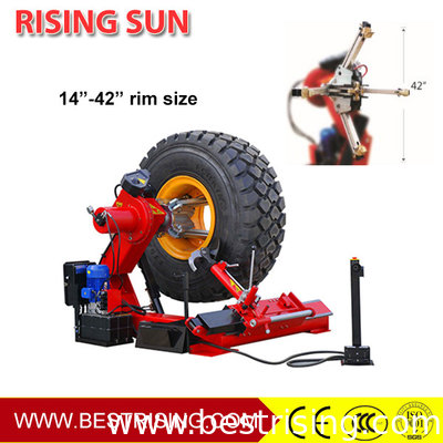 Semi automatic truck tire changing machine