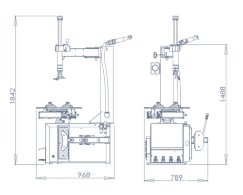 Car workshop used semi automatic home tire changer with inflator