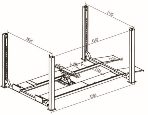 Hydraulic design wheel alignment used 4 post car lift for garage