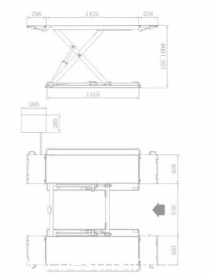 3Ton pneumatic used middle rise mobile car lift for auto garage